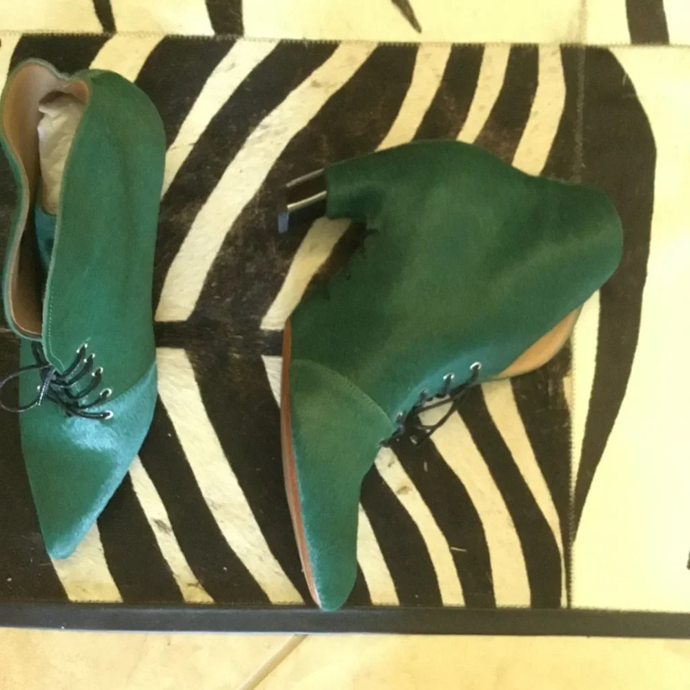 John Fluevog | Shoes | John Fluevog Calf Hair Boots Size 2 W 1 M New ...